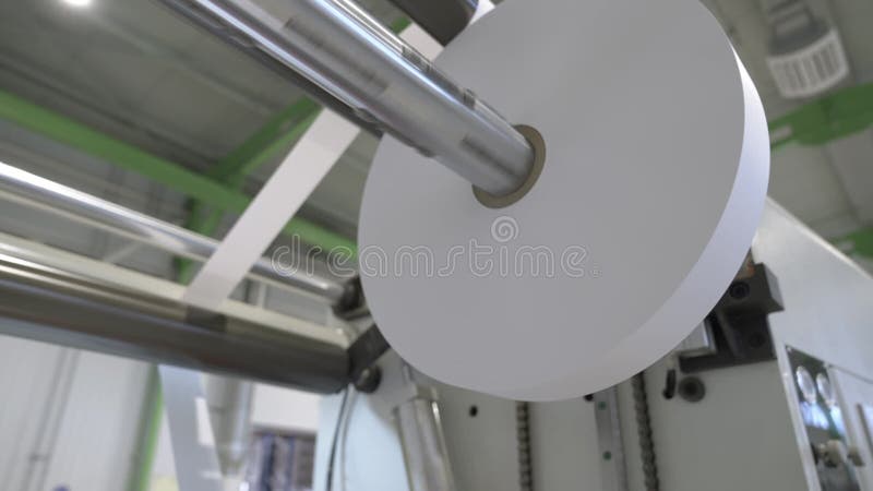 Rotating Mechanism for Paper Production in Factory Workshop Stock Video ...