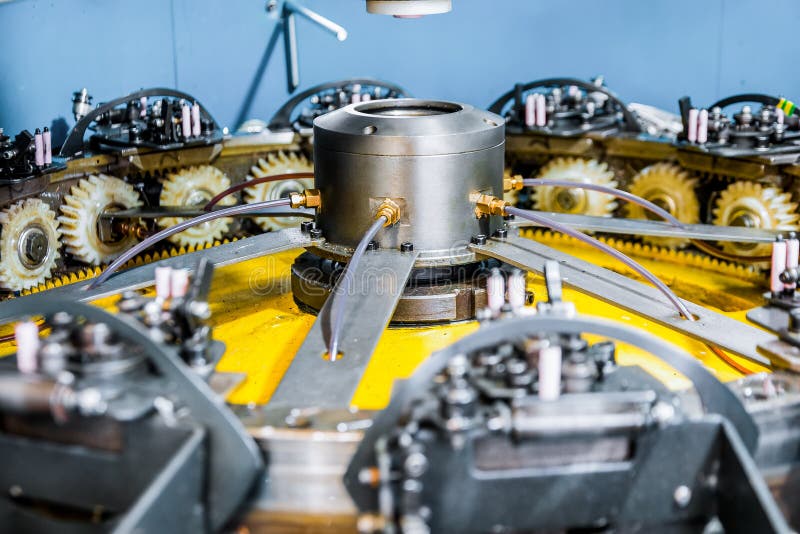 Rotating Mechanism of a Vertical Braiding Machine. Stock Photo - Image ...