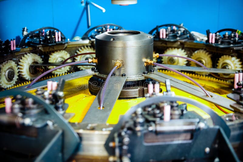 Rotating Mechanism of a Vertical Braiding Machine. Stock Image - Image ...