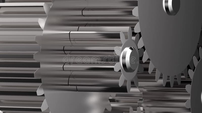 Rotating metal gears stock footage. Video of machine - 53780364