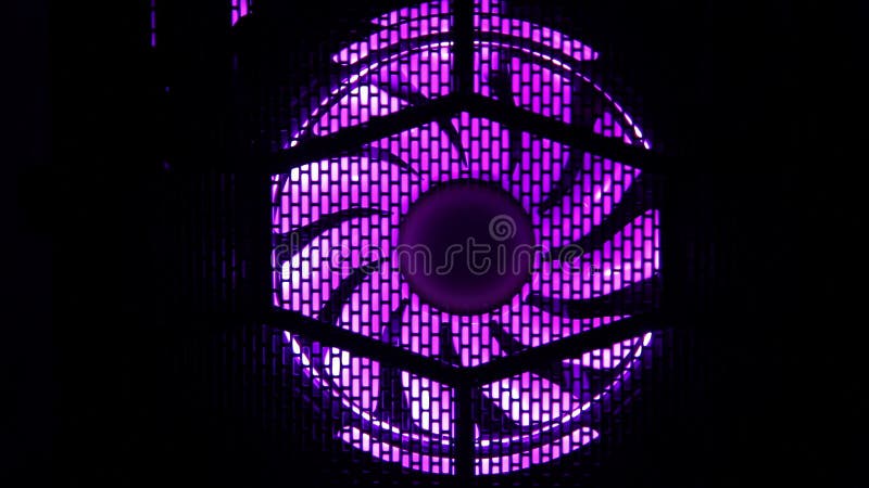 Rotating Multi-colored Cooling Cooler in a Gaming Computer System Unit ...