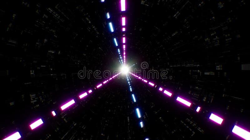Rotating Neon Dash Lines in the Sci Fi Background Stock Footage - Video ...