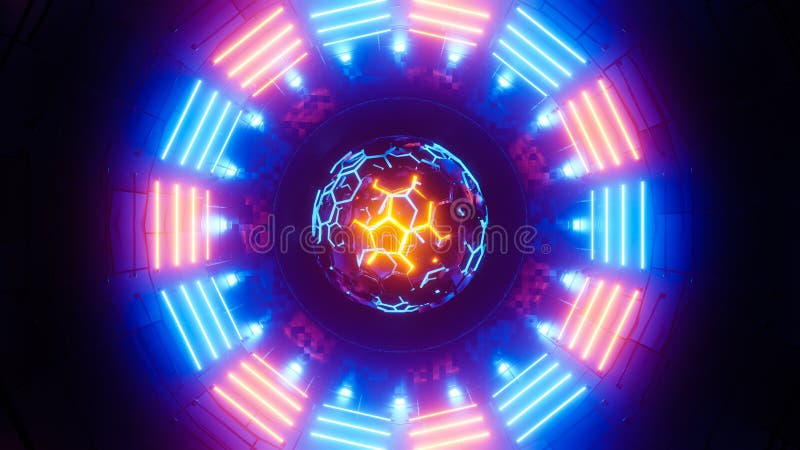 Rotating Nuclear Reactor Core. 3D Rendering Illustration Stock ...