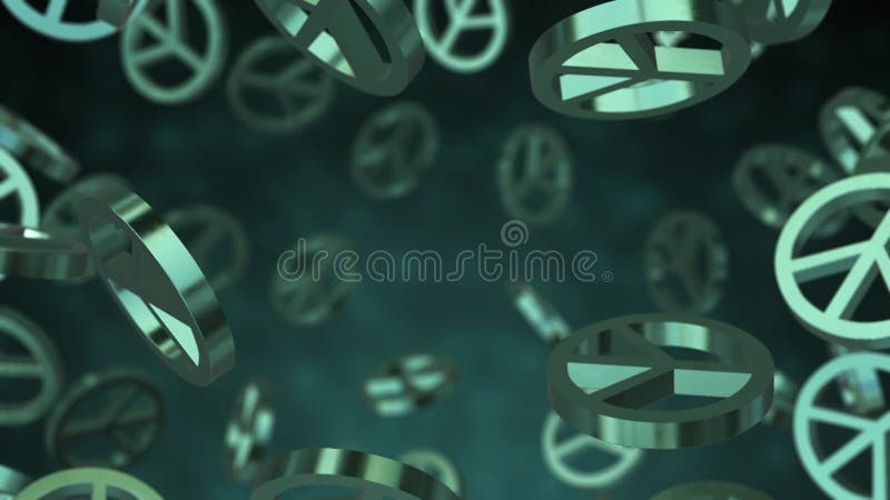 Rotating Peace Symbol Animation Background Stock Footage - Video of ...