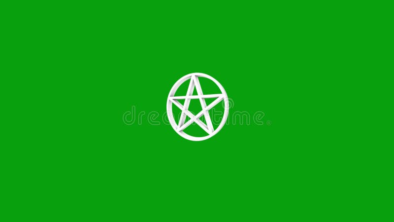 Rotating Pentagram Green Screen Motion Graphics Stock Video - Video of ...