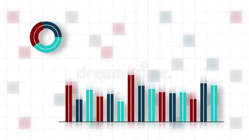 A Rotating Pie Graph and a Fluctuating Bar Graph. Stock Footage - Video ...