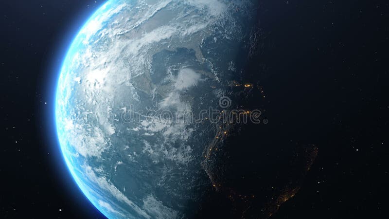 Rotating Planet Earth with World Landmarks of Architecture Stock ...