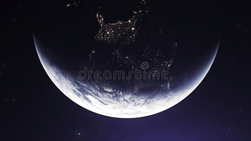 Rotating Planet Earth. Motion. Rapid Rotation of Earth with Life ...