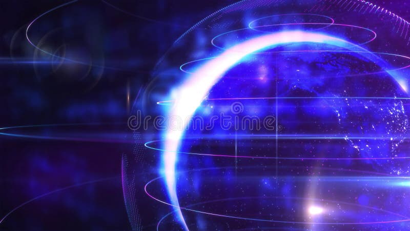 A Virtual Planet Earth Surrounded by Layers of Modern Technological ...