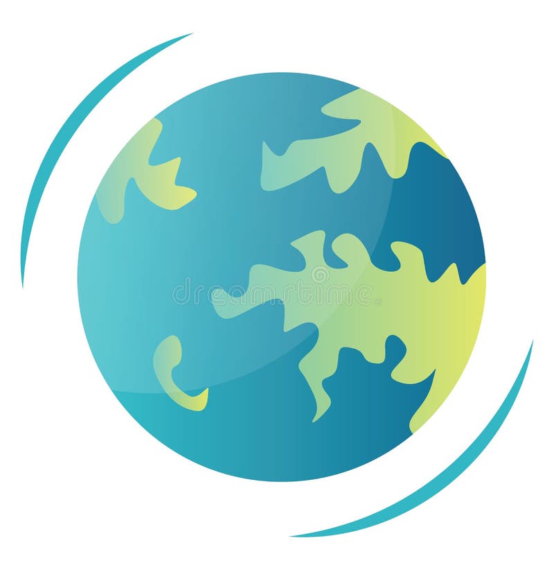 Rotating Planet Earth Vector Illustration on a Stock Vector ...