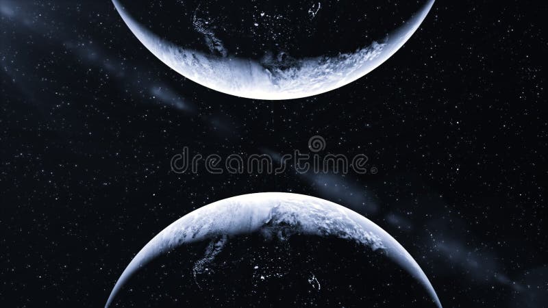 Rotating Planet with Its Reflection. Motion Stock Video - Video of ...