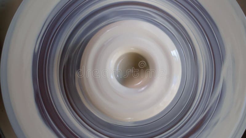 Rotating Pottery Wheel in Workshop, Top View Stock Video - Video of ...