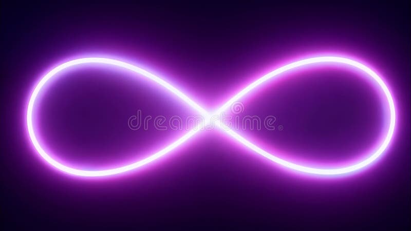 Rotating, Pulsing Beam with a Vibrant Glow, Looping in an Infinity ...