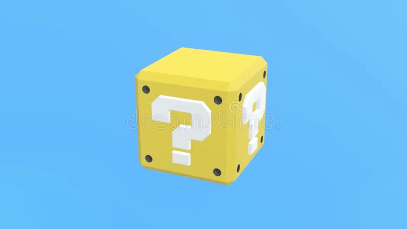 Rotating Question Mark Cube, Seamless Loop Spinning Animation of ...