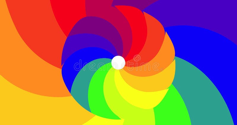 Rotating Rainbow Colors within 2 Circles Stock Video - Video of wheel ...