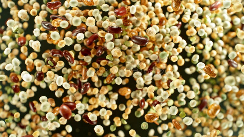 Rotating Raw Various Legumes on Black Background Stock Photo - Image of ...