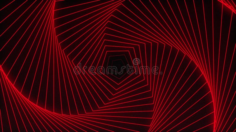 Rotating Red Color Polygon Line Background with Beautiful Pattern ...