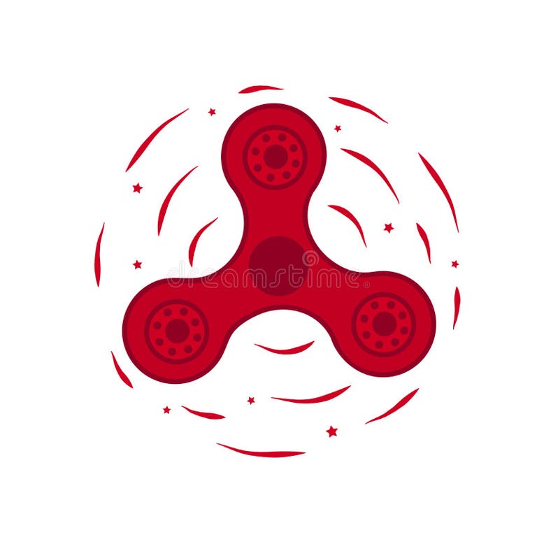 Rotating Red Spinner, Illustration Stock Illustration - Illustration of ...