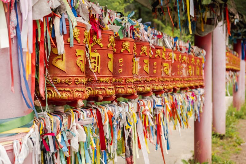 Rotating Religious Elements for Touching Turning Spinning Buddhist ...