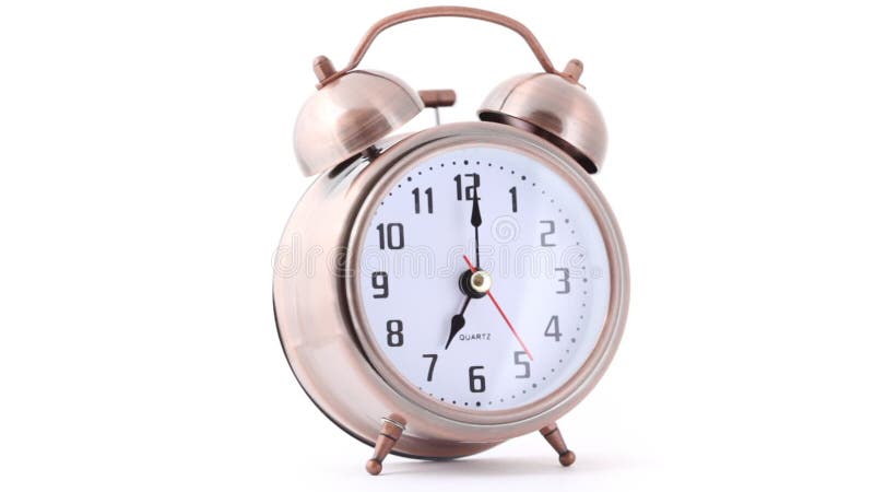 Rotating and Ringing Classical Alarm Clock on Stock Footage - Video of ...