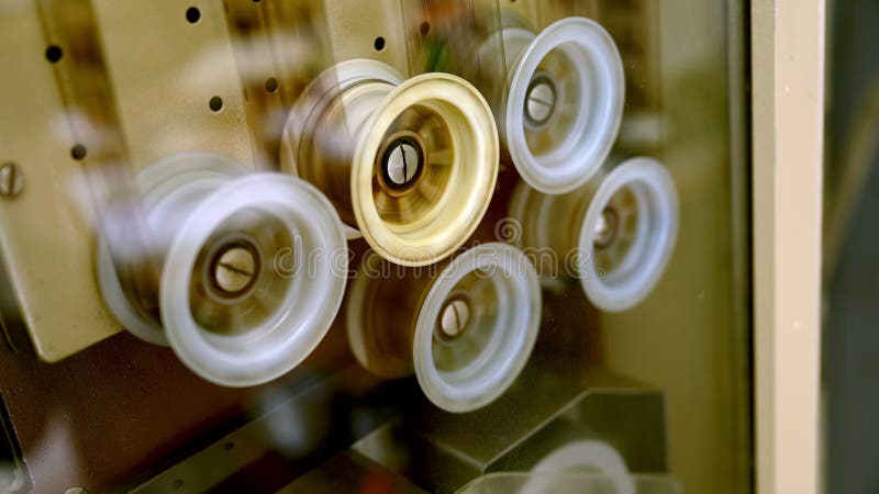 Rotating Rollers and Film in Washing Machine at Studio Stock Video ...