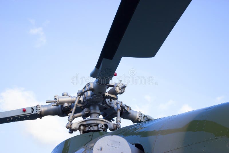 Rotating Rotor of the Helicopter Stock Photo - Image of device, cockpit ...