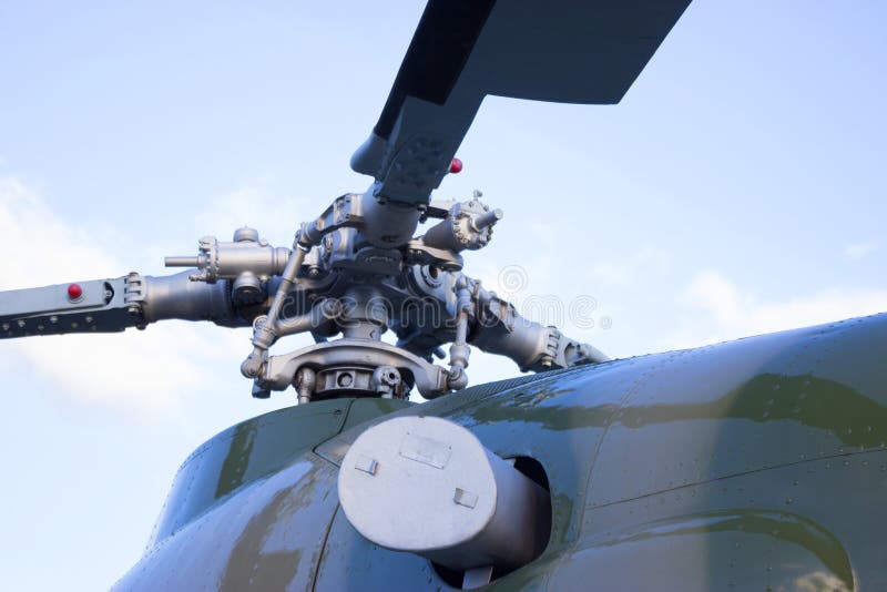 Rotating Helicopter Propeller Blades Stock Image - Image of mechanism ...