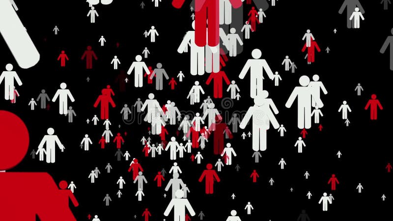 Rows of Rotating Multifaceted Figures. Motion. Endless 3d Shapes with ...