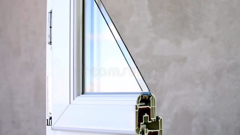 Rotating Sample of PVC Window in Room with Stock Video - Video of ...