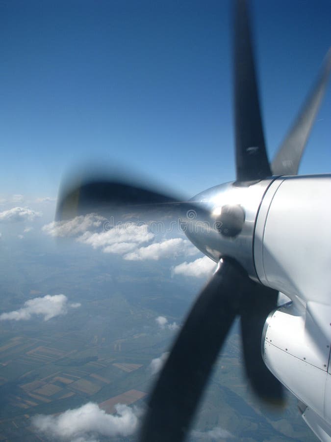 The rotating of the plane stock image. Image of blue - 14795521