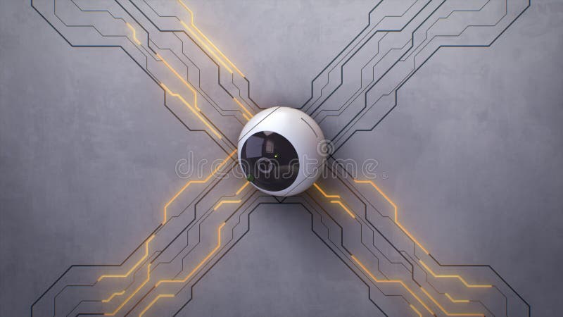 3D Render Circles of Data Transmission or Wireless Internet Connection ...