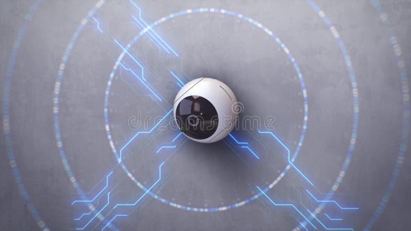 Modern Cctv Camera in Living Room. Ip Security Home Camera. Smart Home ...