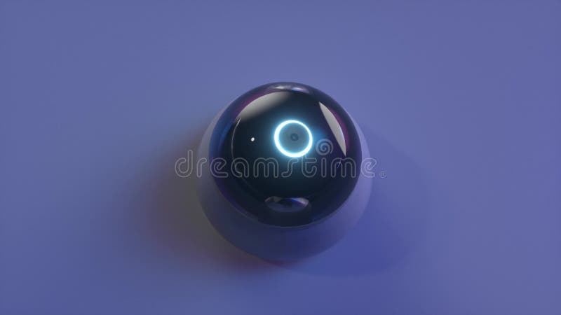 Rotating Security Camera with AI Recognition Installed on the Wall ...