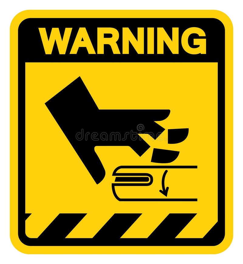 Rotating Shaft Warning Sign, Vector Illustration, Isolate on White ...