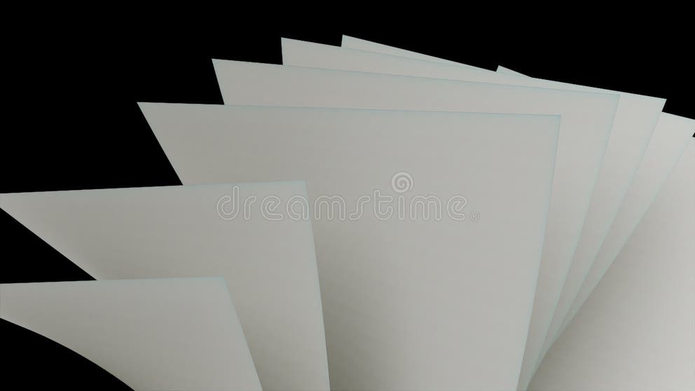 Rotating sheets of paper stock illustration. Illustration of structure ...