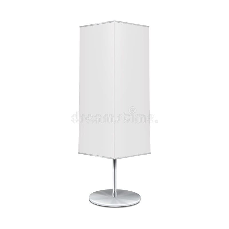 Rotating 3 or 4 Sided Banner Stand Realistic Vector Mockup. White Blank ...