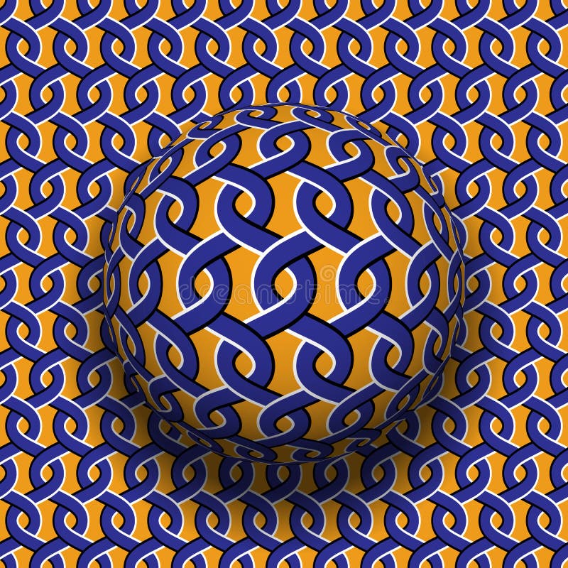 Rotating Sphere on Moving Surface with Interlacement Pattern. Vector ...