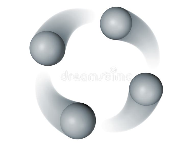 Rotating Spheres stock illustration. Illustration of cycle - 16337753