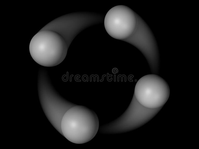 Rotating Spheres stock illustration. Illustration of geometry - 16337757