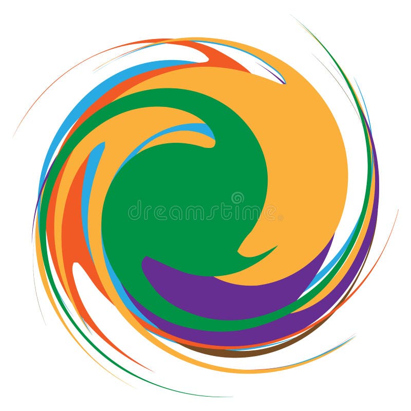 Rotating Spiral Element. Abstract Swirl, Vortex Shape Stock Vector ...
