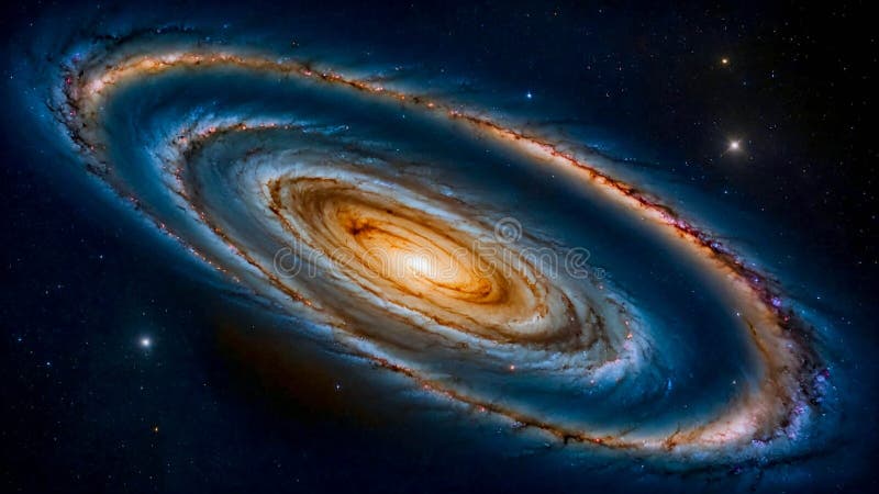 Rotating Spiral Galaxy. Deep Space Exploration Stock Illustration ...