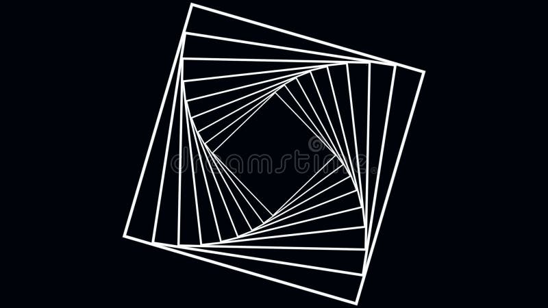 Rotating squares (spiral) stock video. Video of illusion - 48286201