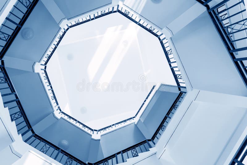 Rotation of the stairs stock image. Image of armrest - 19436853