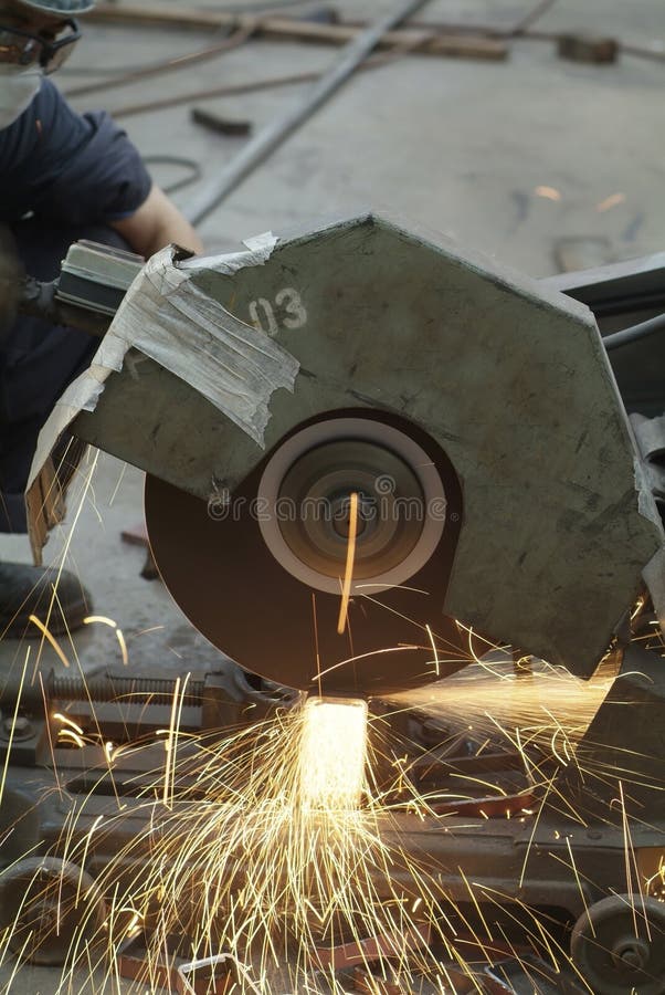 Rotating steel cutter stock photo. Image of spark, iron - 2404948