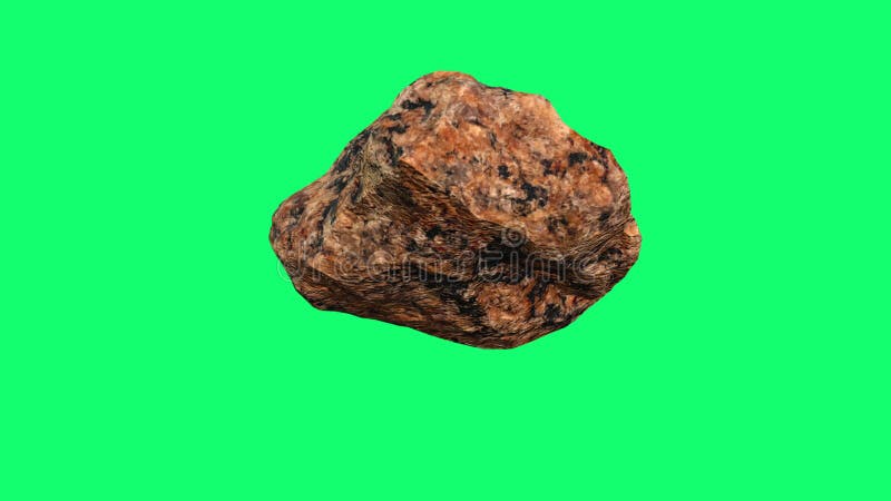 Rotating Stone on Green Screen Stock Footage - Video of meteor, mineral ...