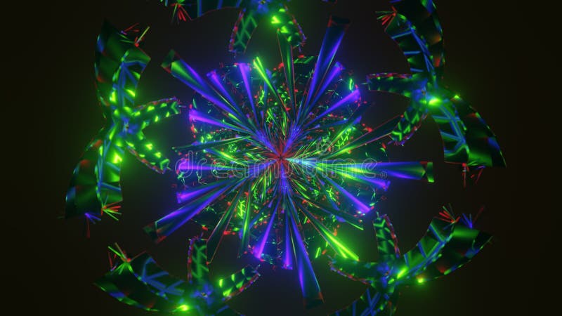 Rotating Strobe Neon Multicolor Psychedelic Hypnotic VJ Loop. Stock ...