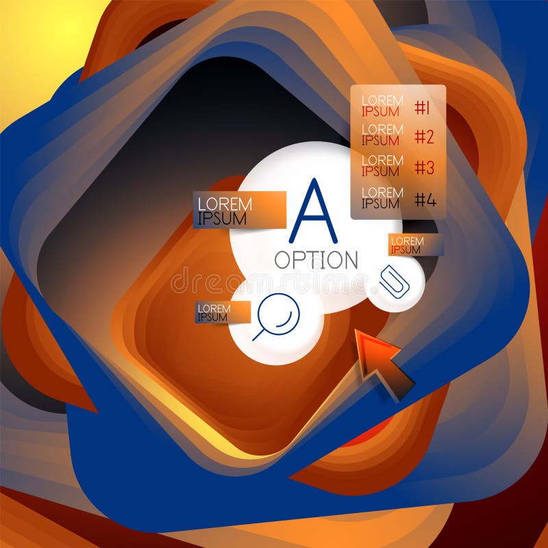 Rotating Swirl Square Background, Color Rectangles with Stepping ...