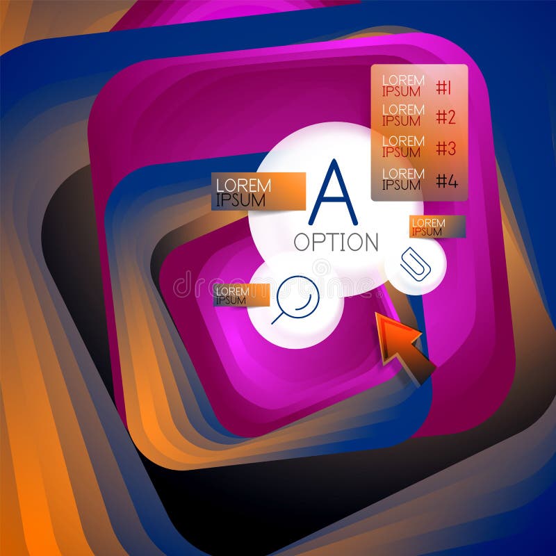 Rotating Swirl Square Background, Color Rectangles with Stepping ...