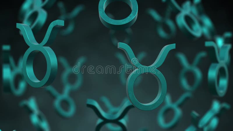 Rotating Taurus Symbol Animation Background Stock Video - Video of ...
