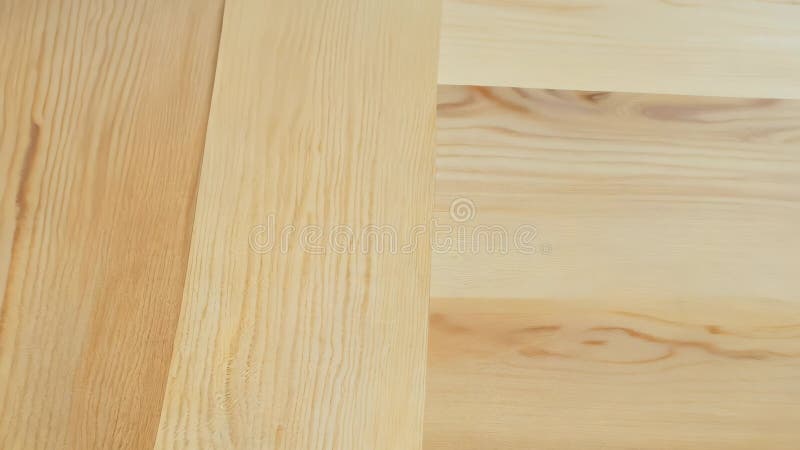 Rotating Top View of a Smooth Maple Wood Surface with a Soft Light ...